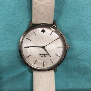 kate spade | Accessories | Kate Spade White Leather Mother Of Pearl ...